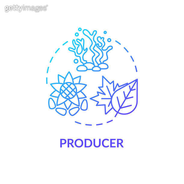 Producers concept icon. Biological food chain energy producing ...