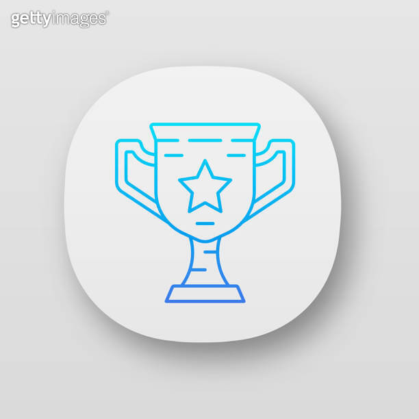Gamer winning cup app icon. Virtual video game prize, award. Esports ...