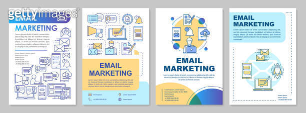 Email marketing brochure template layout. Mass mailing, ads. Flyer ...