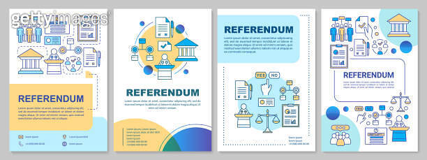 Referendum brochure template layout. Popular vote. Citizens ballot ...