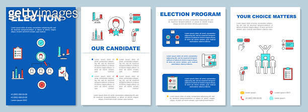 Election brochure template layout. Candidate and voting program. Flyer ...