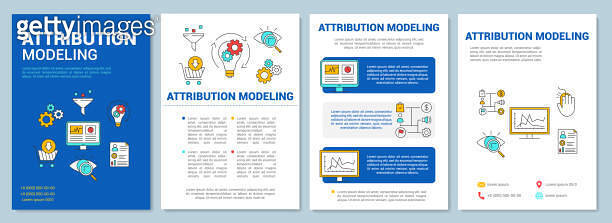 Attribution modeling brochure template layout. Flyer, booklet, leaflet ...