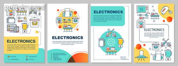Electronics industry brochure template layout. Tech production. Flyer ...