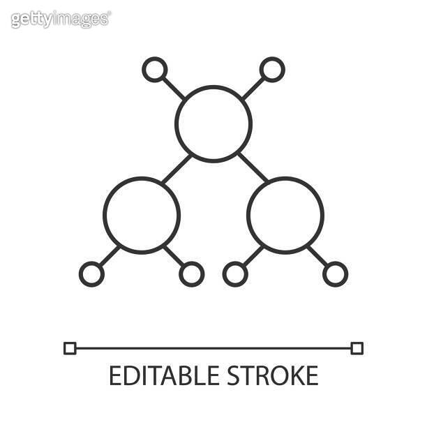 Molecule linear icon. Crystal structure. Molecular ball and stick model ...