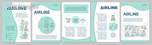 Airline brochure template layout. Air transport services. Flyer ...