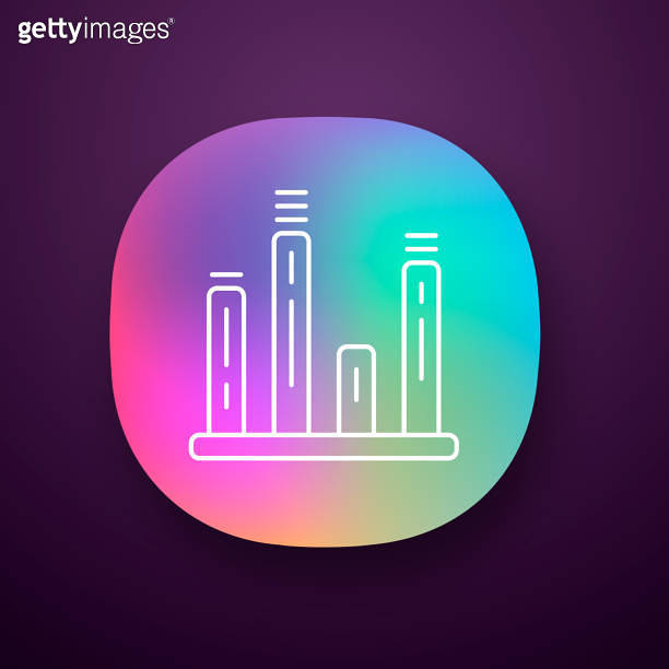 Bar graph app icon. Diagram. Line graph. Statistics data visualization ...