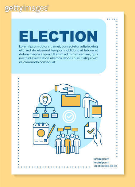 Election brochure template layout. Holding voting. Voter turnout. Flyer ...