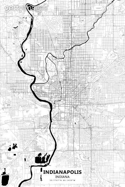 Indianapolis, Indiana Vector Map 이미지 (1264184414) - 게티이미지뱅크