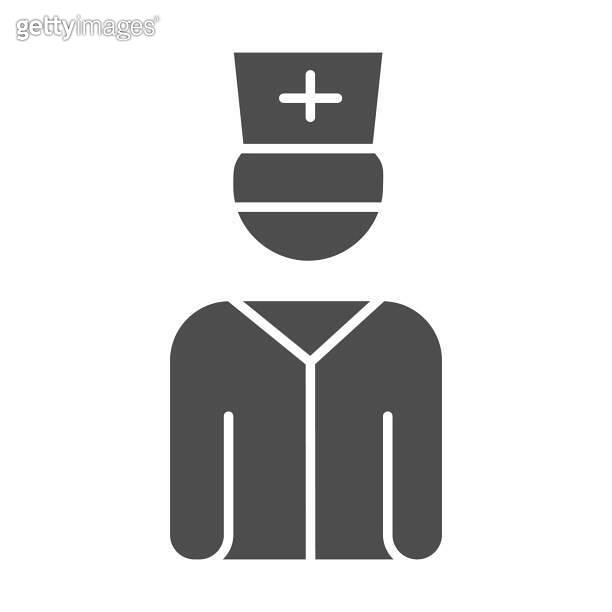Doctor solid icon, healthcare concept, Male practitioner in uniform ...