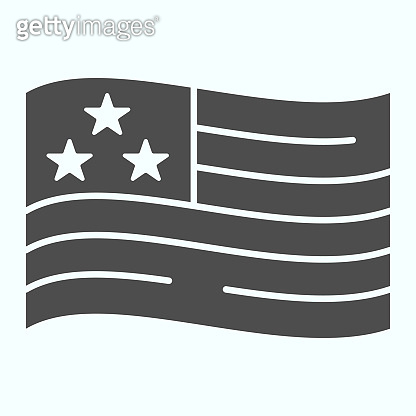 USA flag solid icon. American flag vector illustration isolated on ...