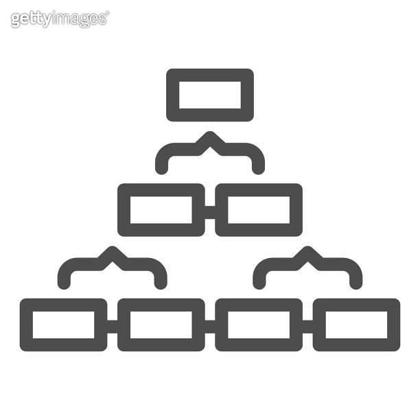 Semi final line icon. Tournament bracket, soccer or football league ...