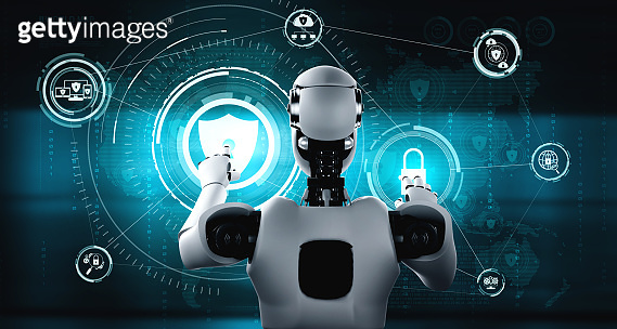 AI robot using cyber security to protect information privacy 이미지 ...