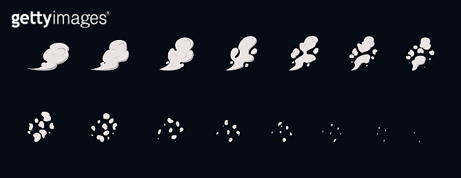 Smoke animation. Exhaust smoke animation. Smoke sprite sheet for games ...