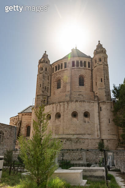 The famous Dormition Abbey - Christian complex built atop the ruins of ...