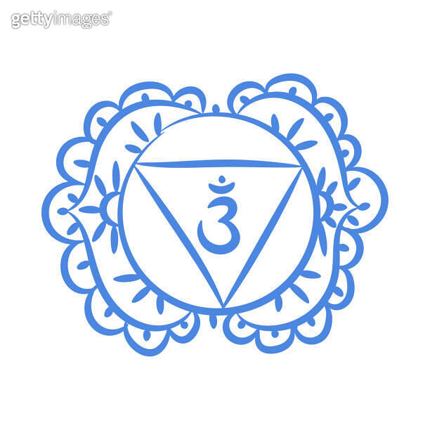 Ajna sketch icon. The sixth frontal chakra. Third eye. Vector indigo ...