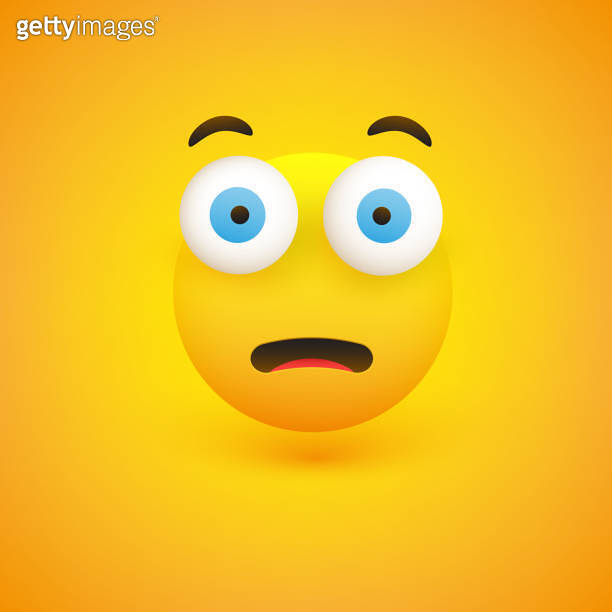 Fearful, Surprised Face - Emoticon with Pop Out Eyes 이미지 (1211840663 ...