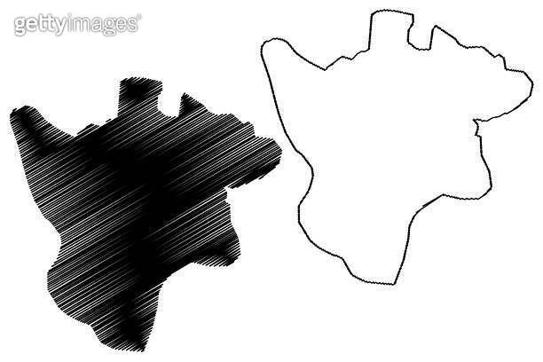 Ranchi City (Republic of India, Jharkhand State) map vector ...