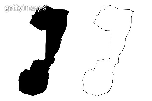 Omdurman City (Republic of the Sudan, Khartoum State) map vector ...