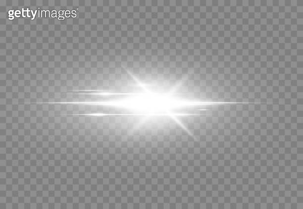 Isolated transparent background. Decor element. Horizontal star burst ...
