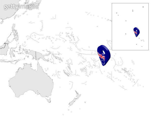 Location Map of Cook Islands on map Oceania and Australia. Cook Islands ...