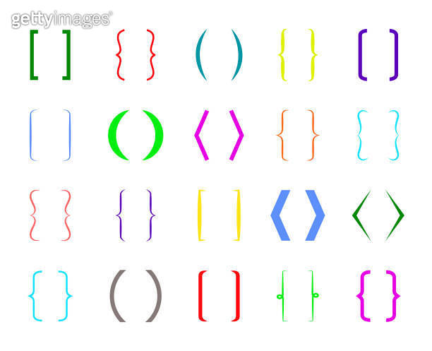 Bracket curly. Shapes of parenthesis. Brace for edit and calligraphy ...