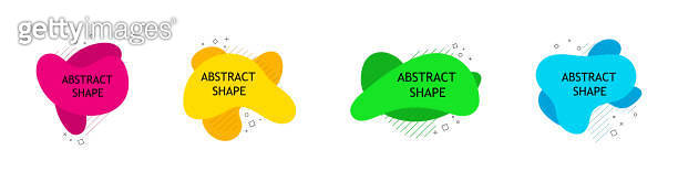 Abstract shapes. Design background. Fluid banner for poster. Modern ...