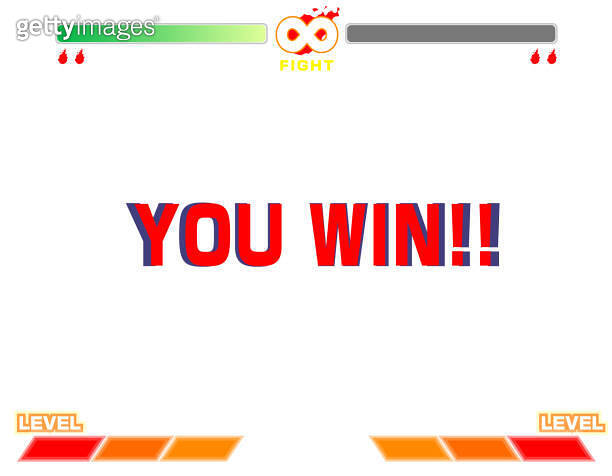 A fictional fighting game-style wallpaper frame. 이미지 (1264205366) - 게티이미지뱅크