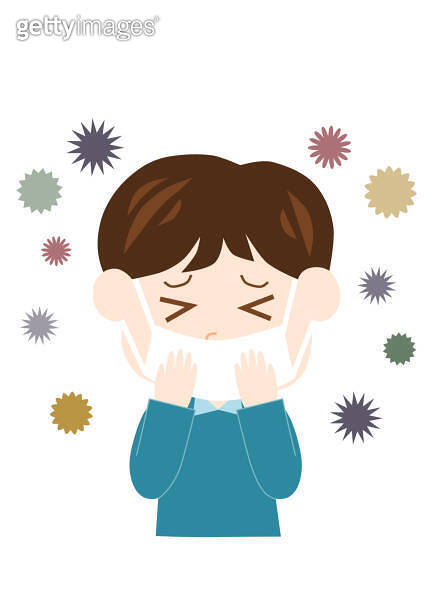 Boy wearing a face mask for prevention. Protection against infectious ...