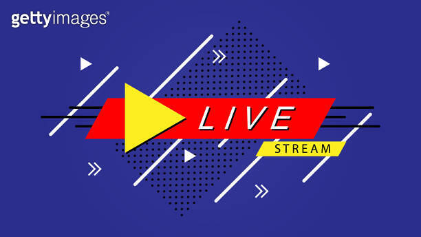 Live streaming logo banner - vector design.button icon live streaming ...