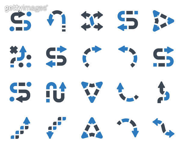 Arrows Icon Set - 4 (Blue Series) . Arrow, Sign, Symbol ,direction ...