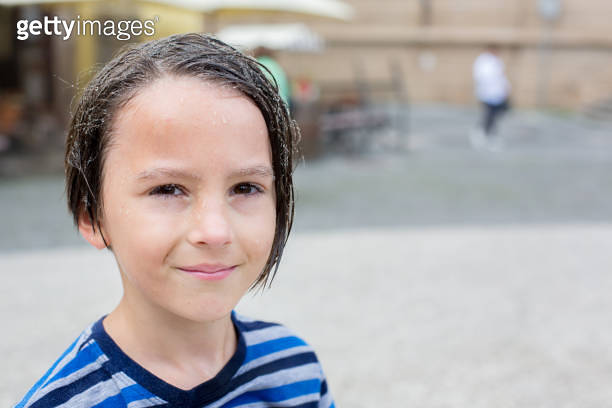 Cute child, boy, visiting Prague after the quarantine Covid 19 ...