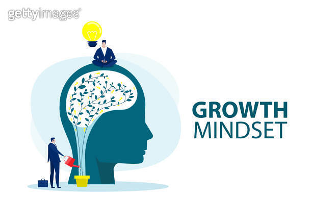 businessman holding light bulb for put think growth mindset different ...