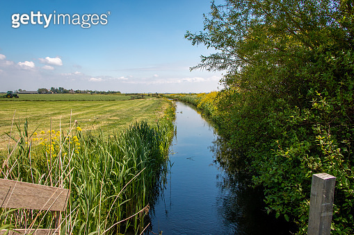 The Netherlands a wet country full of ditches and canals 이미지 ...