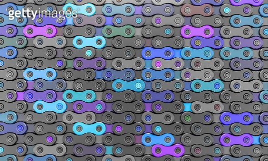 bicycle chain links in different shades of gray and blue. (1285933749 ...