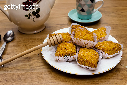 Fried Makrout - Algerian semolina, dates and honey sweets, traditional ...