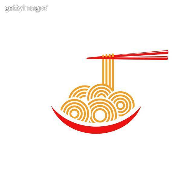 Noodles food sign symbol illustration 이미지 (1203171906) - 게티이미지뱅크