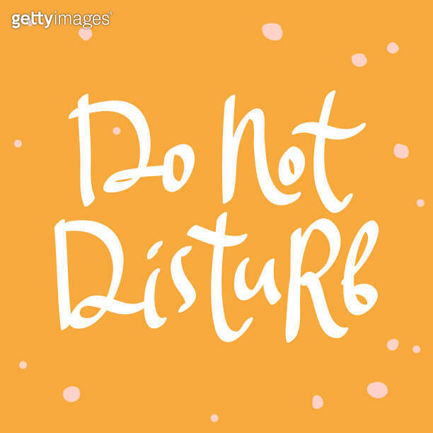 Do Not Disturb. Cartoon illustration Fashion phrase. Cute Trendy Style ...
