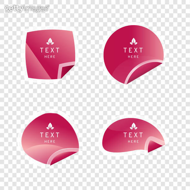 Red ruby premium banner and sticker icon vectors, luxury crystal tag ...