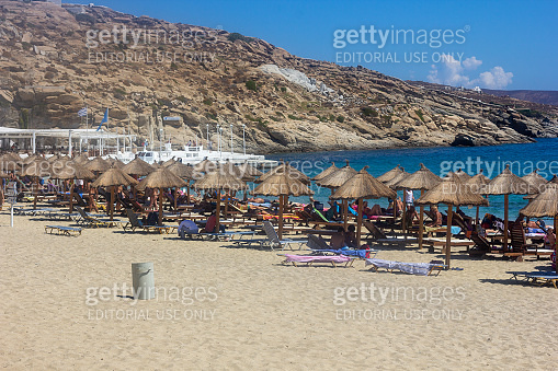 Kalafatis Beach in Mykonos, Greece (1223601862) - 게티이미지뱅크