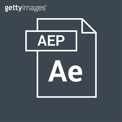 AEP Vector Icon. After Effects File Icon. 이미지 (1263524222) - 게티이미지뱅크