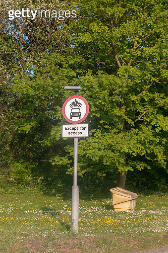 Except for Access Road Sign in Farningham, England 이미지 (1223937428 ...
