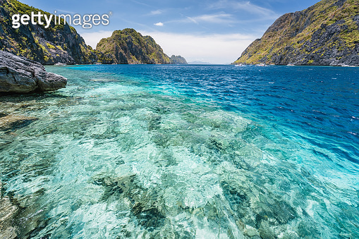 El Nido, Palawan, Philippines. Tapiutan strait on island tour C ...