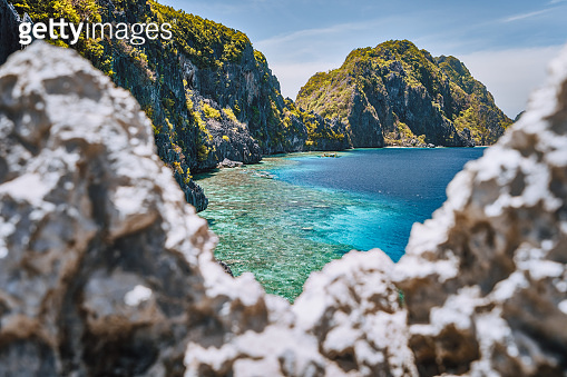 El Nido, Palawan, Philippines. Matinloc island and tapiutan strait ...