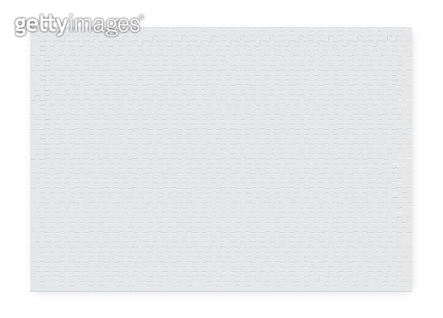 Big rectangular puzzle of parts of white color. 이미지 (1288435593) - 게티이미지뱅크