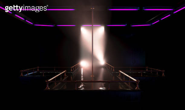 Strip Club Stage And Lights (1257781488) - 게티이미지뱅크
