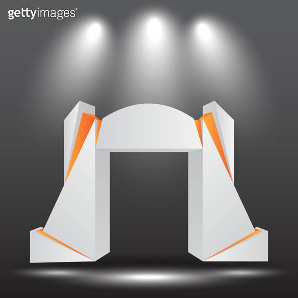exhibition stand Gate entrance vector with for mock up event display ...