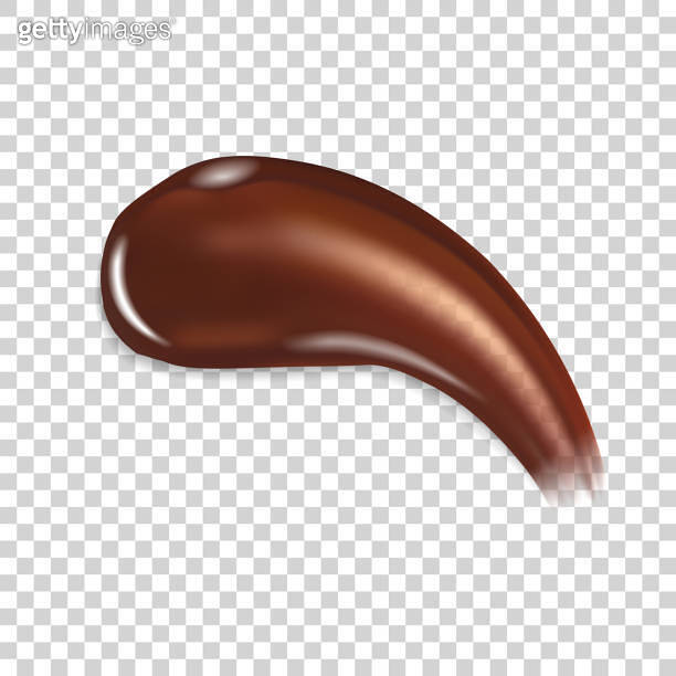 Realistic chocolate smear texture isolated on transparent background ...