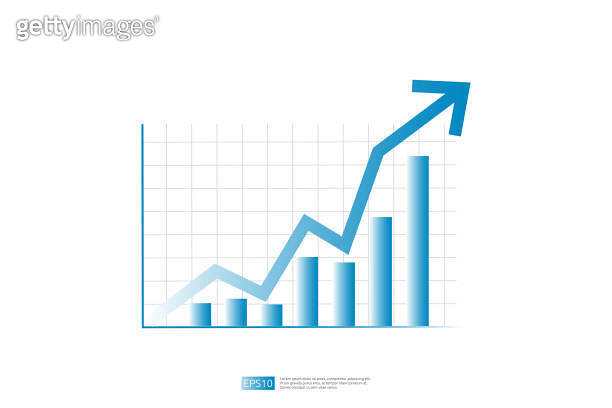 Increase profit sales diagram. business chart growth in flat style ...