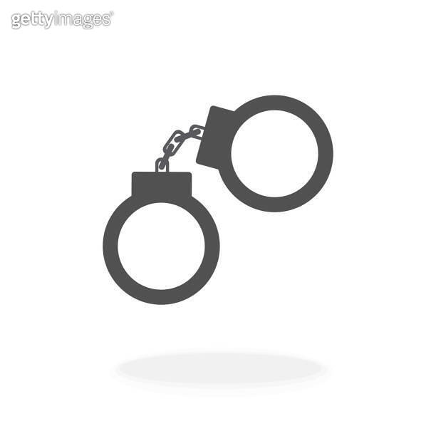 Handcuffs Restraint Icon Symbol Sign Vector Illustration Silhouette ...