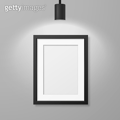 Vector 3d Realistic A4 Black Wooden Simple Modern Frame for ...